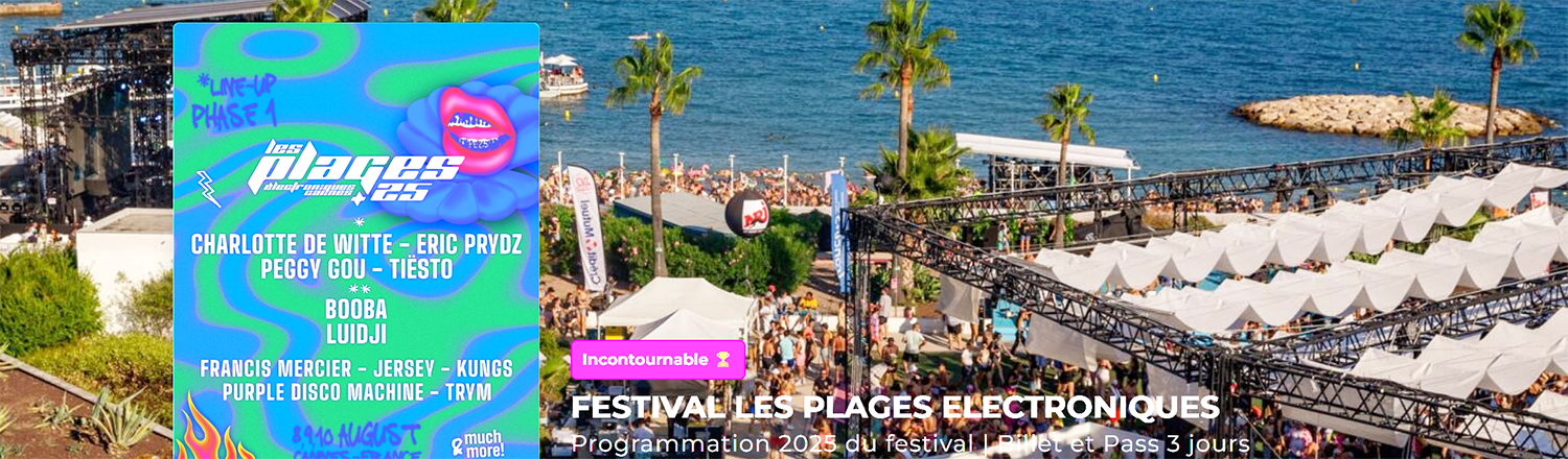 Les Plages Électroniques à Cannes Dévoile sa programmation 2025